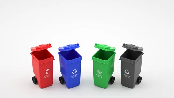 Environmental Protection Waste Classification Trash Can Background ...