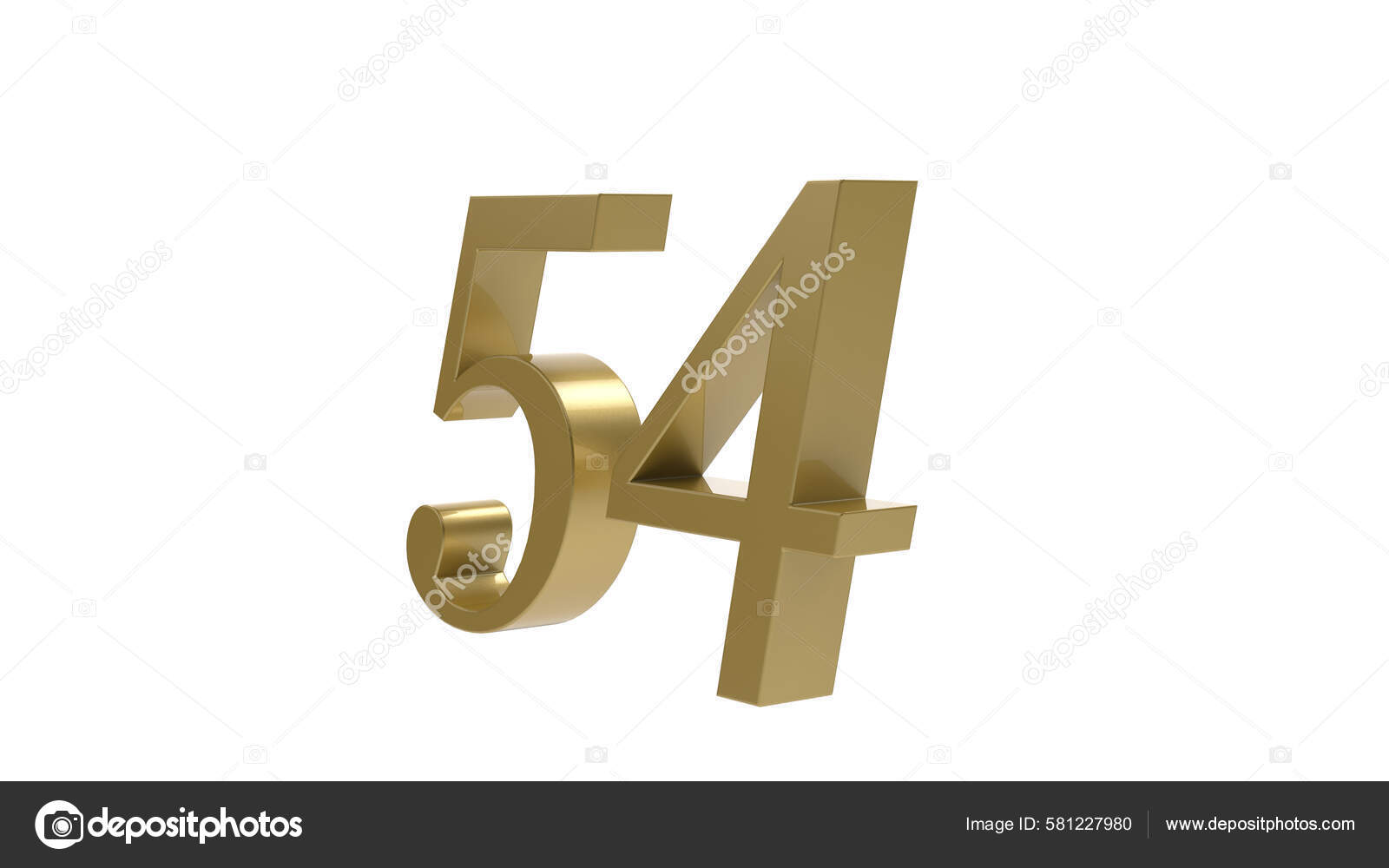 Gold Number Digit Metal Render Illustration — Stock Photo © wirestock ...