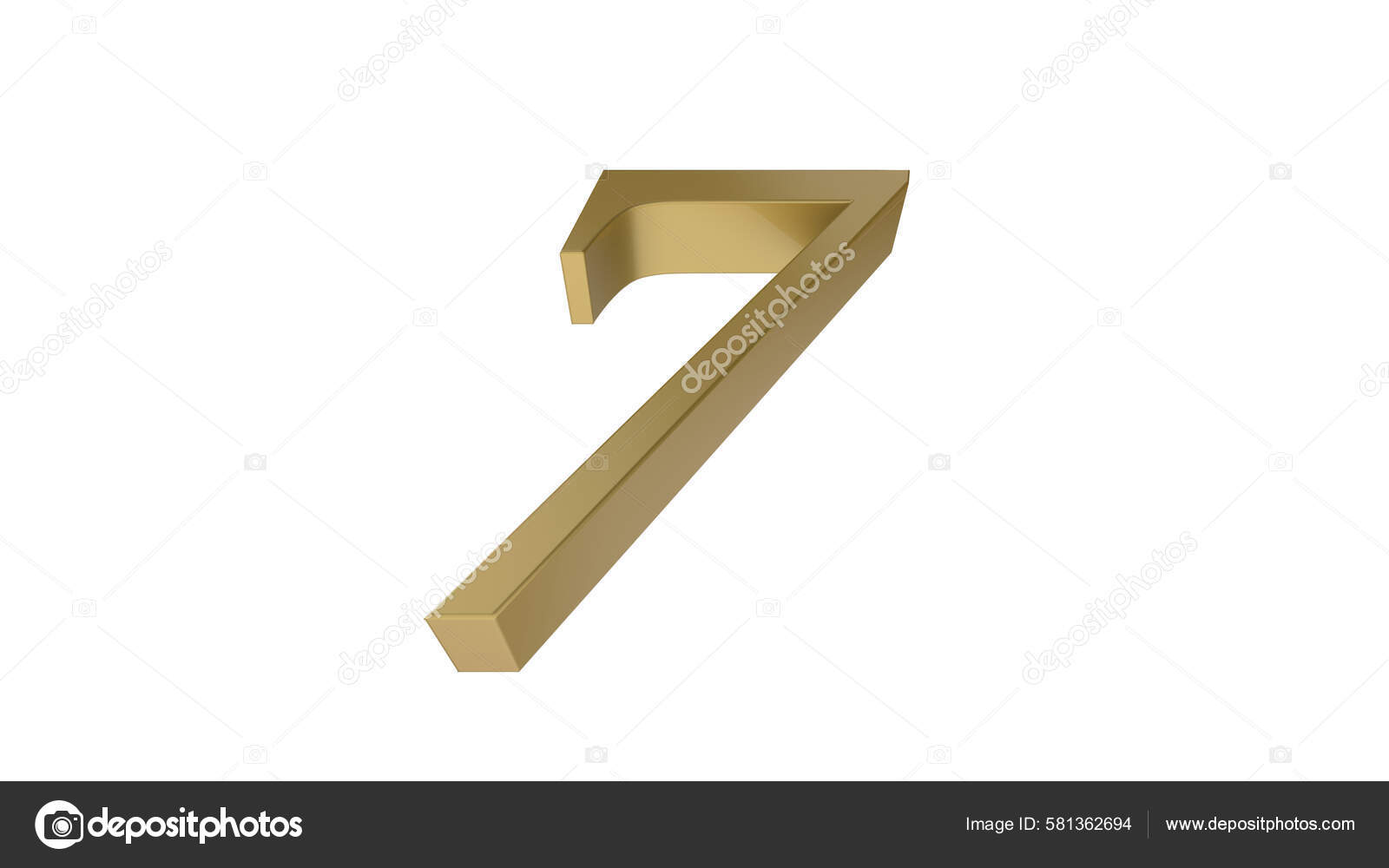 Emas Tujuh Angka Ilustrasi Render — Foto Stok © wirestock_creators ...