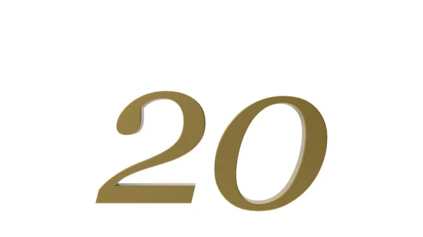 Gold Number Twenty Illustration Render — Stock Photo © wirestock ...
