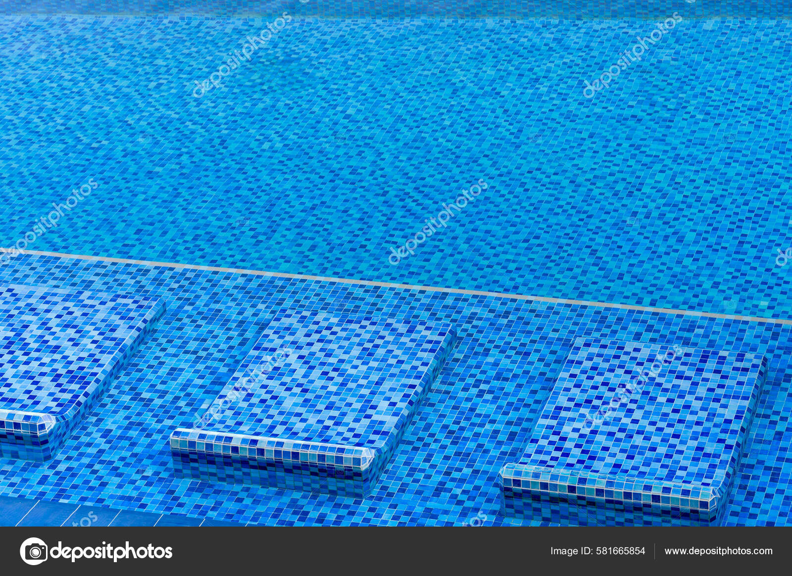Summer Top View Pool Concrete Lounge Chairs — Stock Photo © wirestock ...