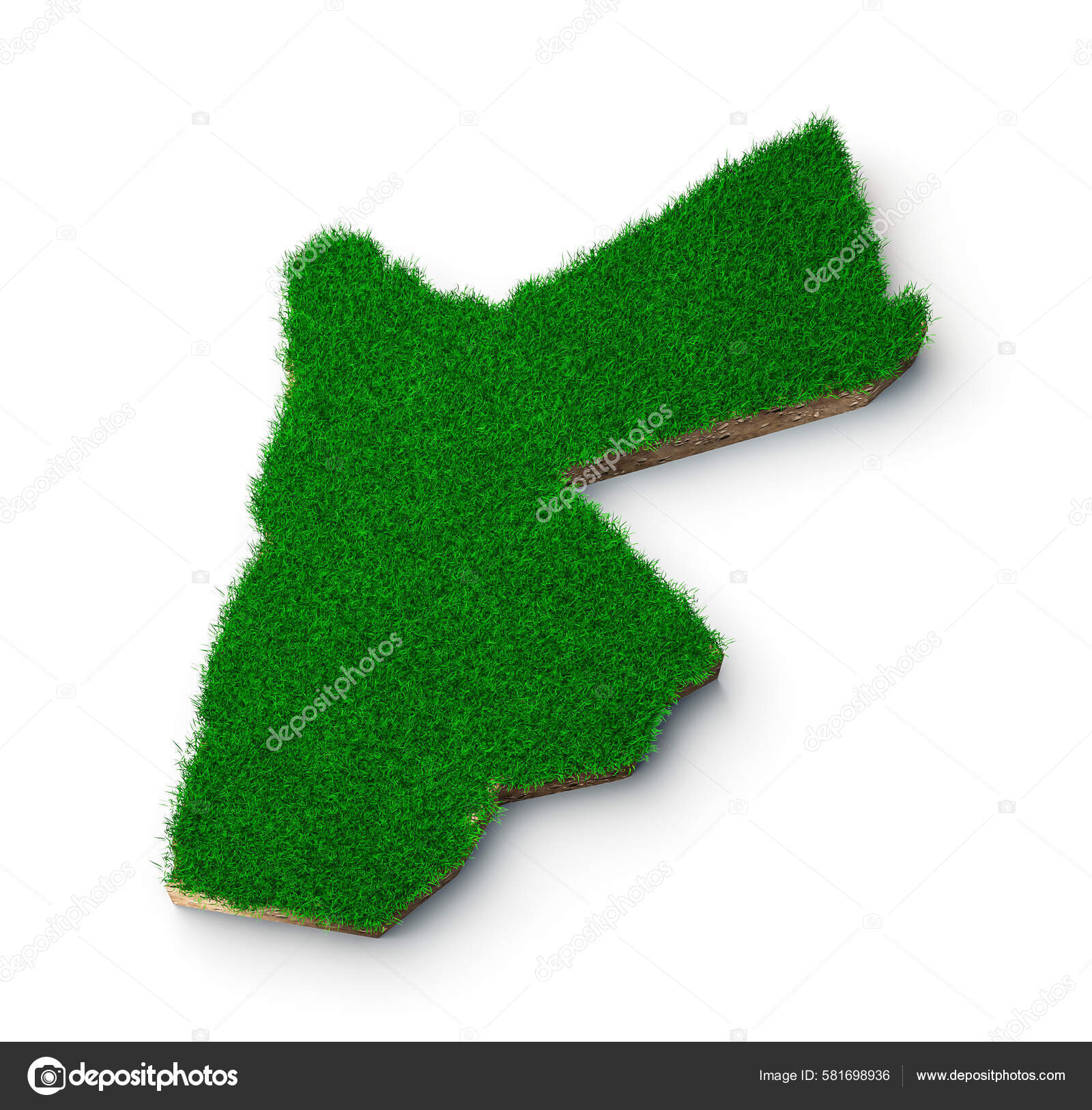 Render Jordan Map Soil Land Geology Cross Section Green Grass Stock ...
