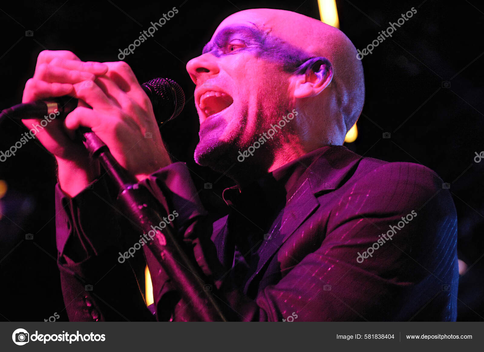 Closeup Legendary Michael Stipe Performing His Band Greek Theater ...