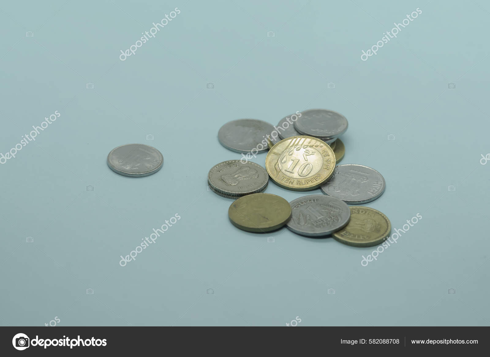 1 Rupee Coin Clipart Border