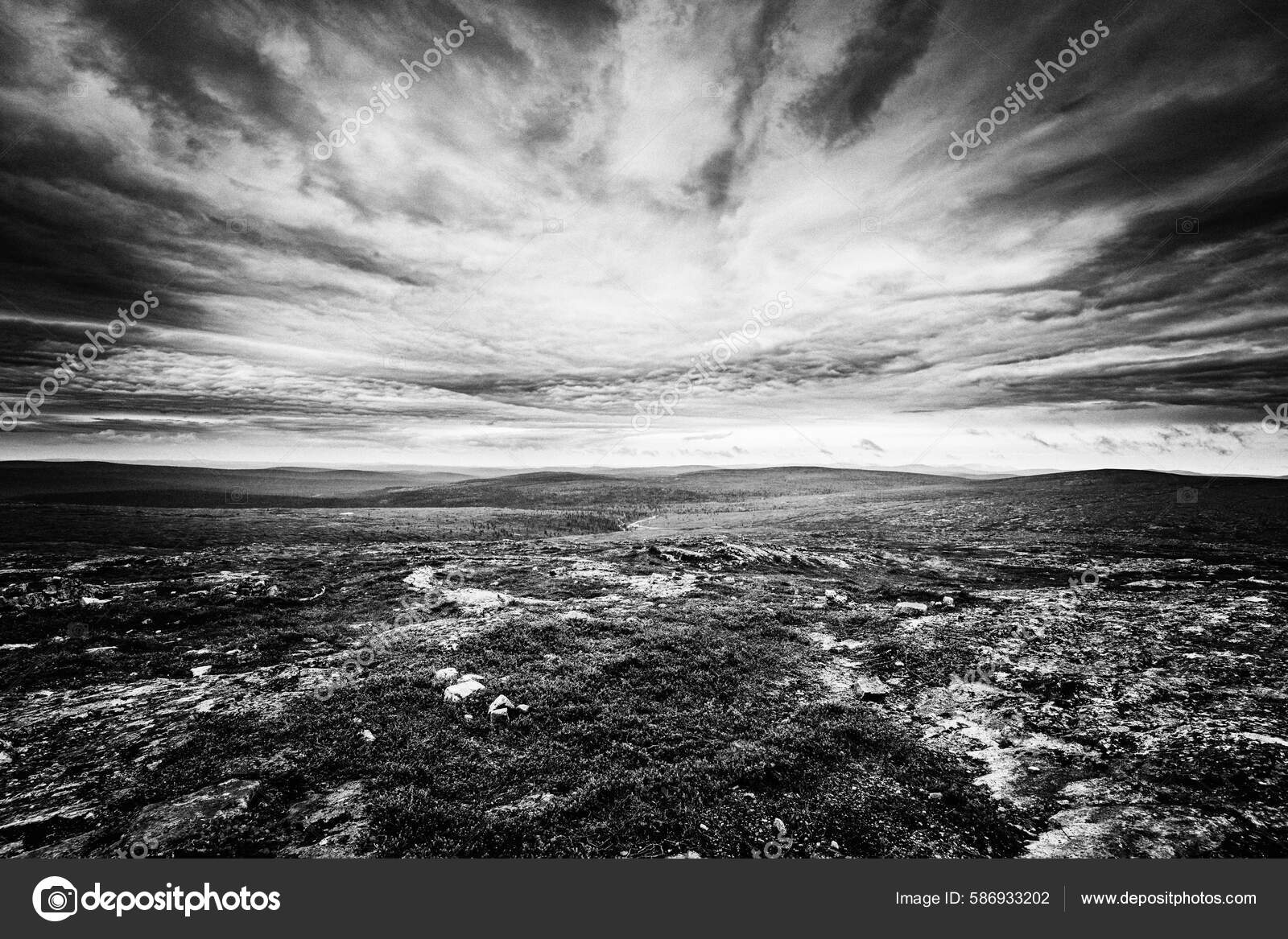 Gray Cloudy Sky Landscape