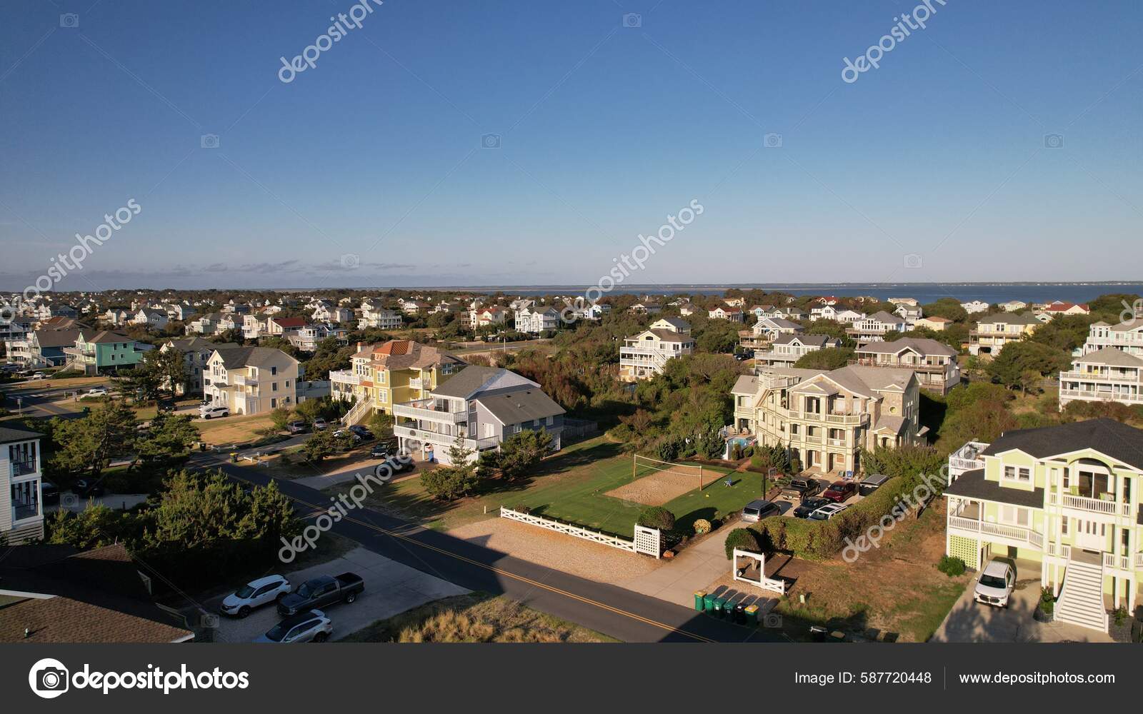 Aerial View Corolla Village Outer Banks Island North Carolina — Stock ...