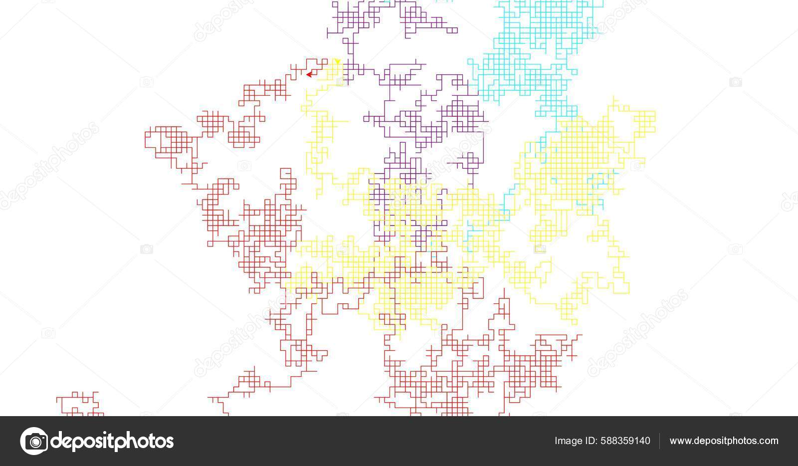 Sebuah Ilustrasi Berwarna Warni Dan Digital Dari Peta Dunia Pada — Foto ...