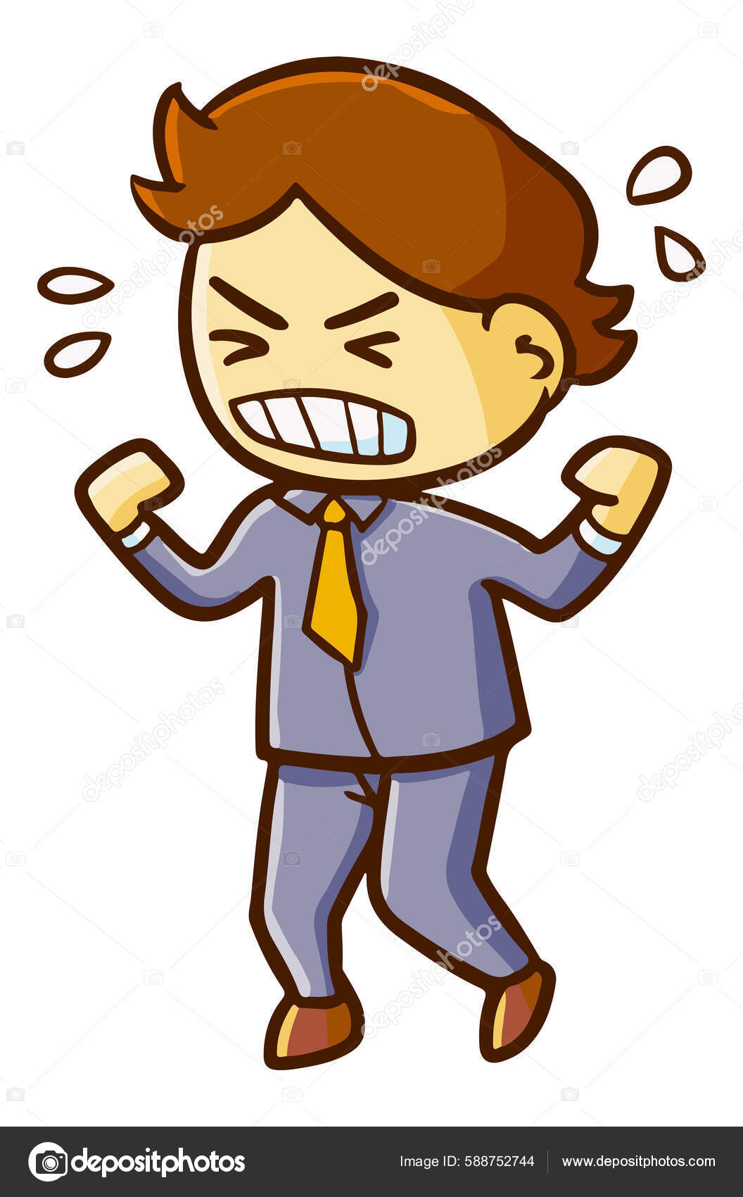 Persona De Dibujos Animados Enojada Diseño PNG Y SVG De Dibujos