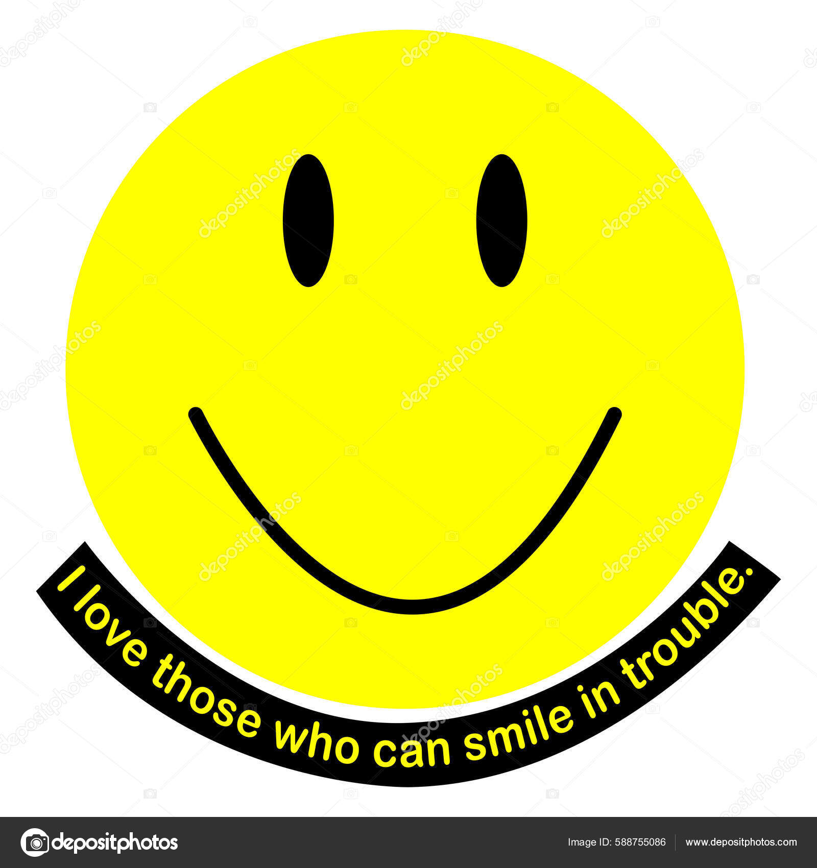 Smiley Face Text Isolated White Background Stock Vector by ©wirestock ...