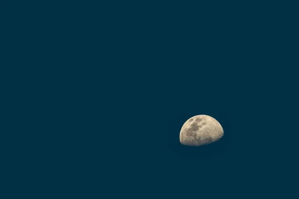 Moon lunar phase on 12th march 2022 from Kolkata, India, half-moon ...