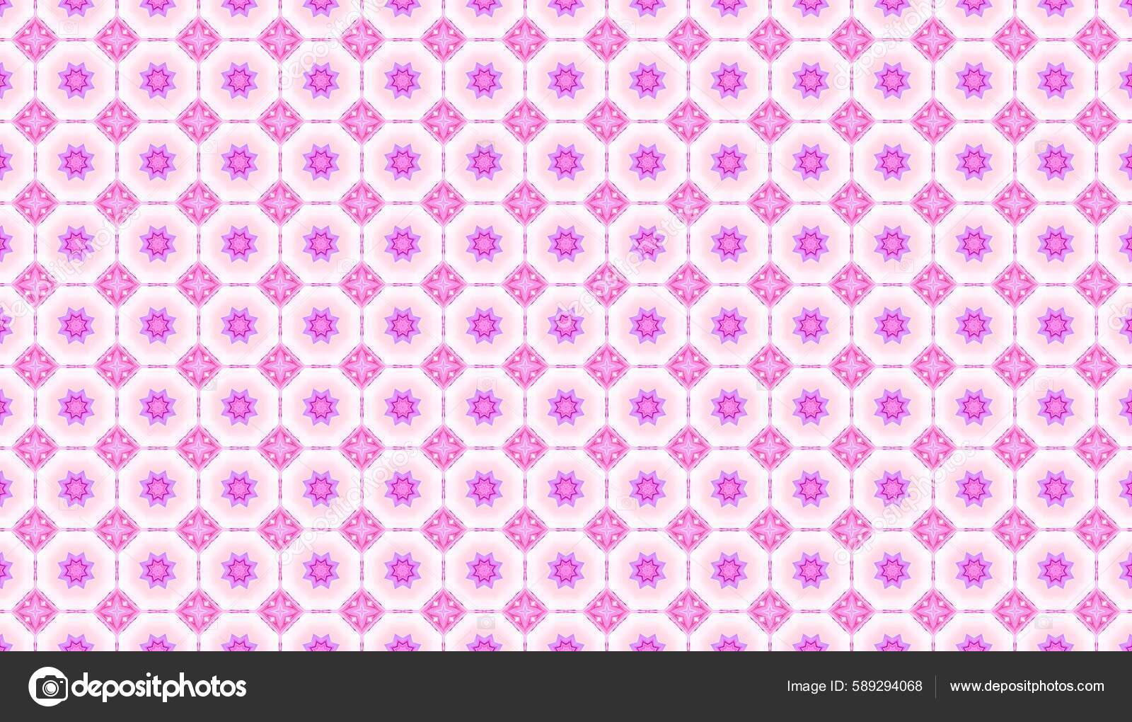 Seamless Square Flower Shape Pattern Pink Design — Stock Photo ...