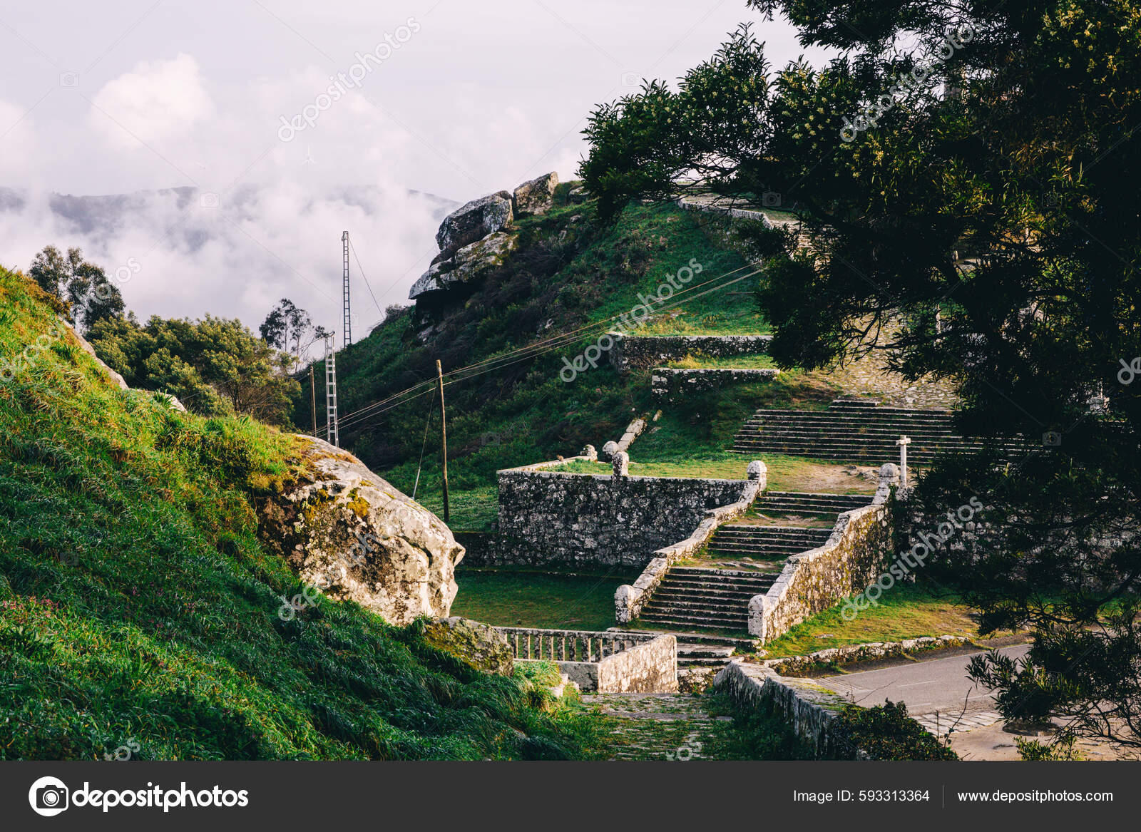 Beautiful View Castro Santa Trega Historical Monuments — Stock Photo ...