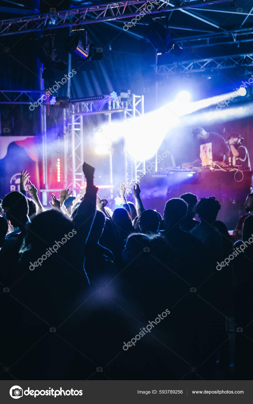 Music Event Dancing Crowd Disco Lights — Stock Editorial Photo ...