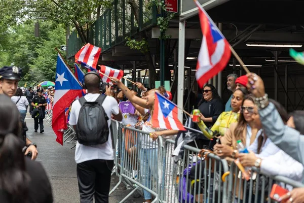 Large Crowds People Streets Manhattan Celebrating Puerto Rican Day ...