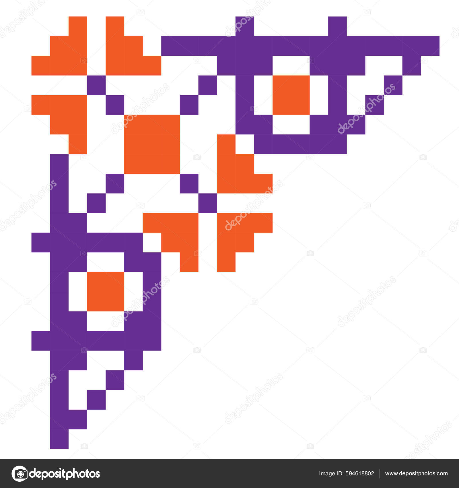 Border Design Pixel Art Vector Illustration Stock Vector by ©wirestock ...