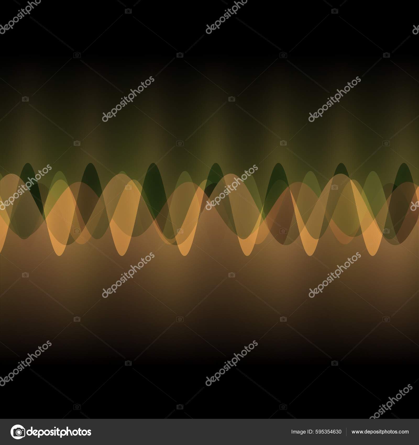 Illustration Multiple Waves Oscillating Overlapping Many Small Digital ...