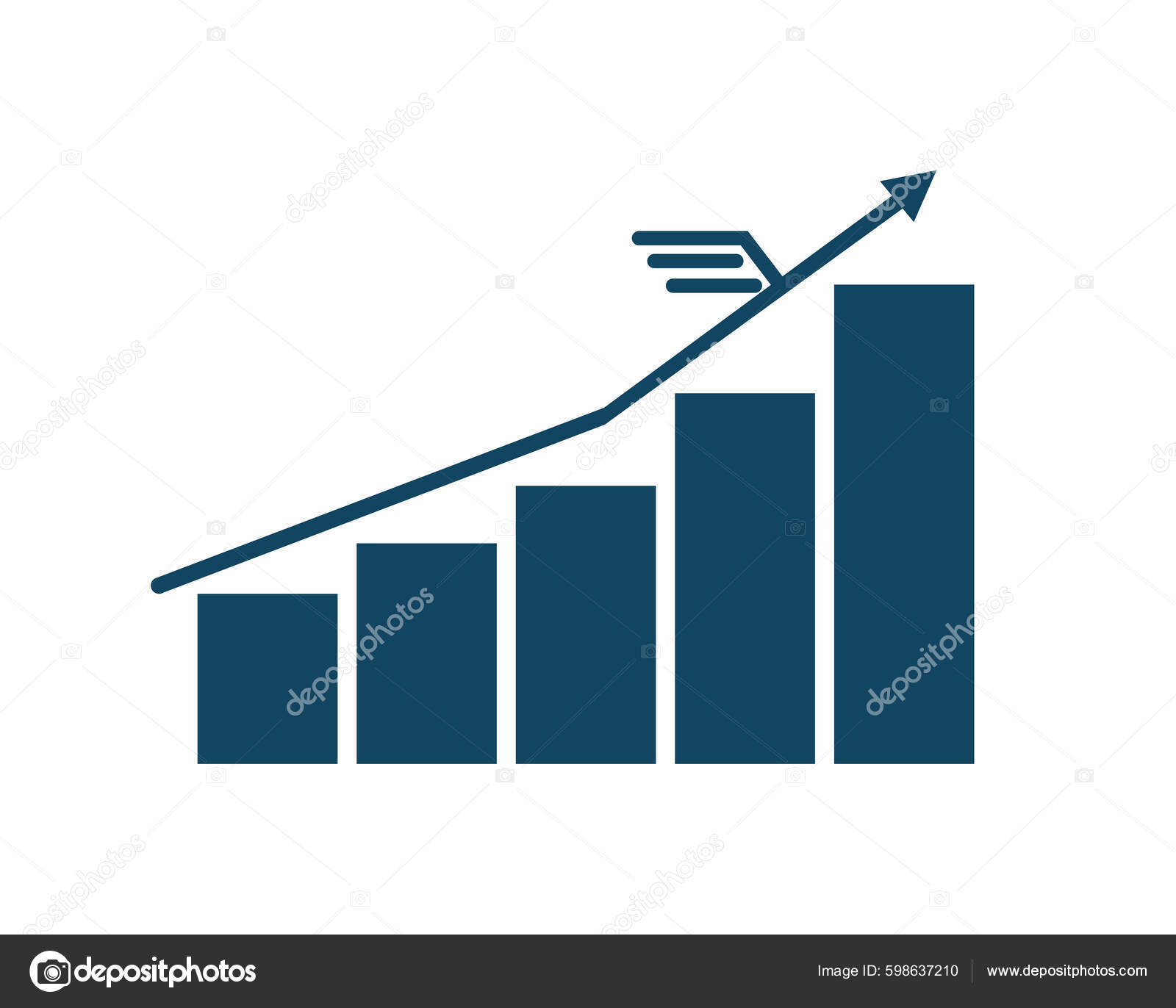 Una Flecha Ascendente Parte Superior Los Edificios Ilustraciones Sobre ...