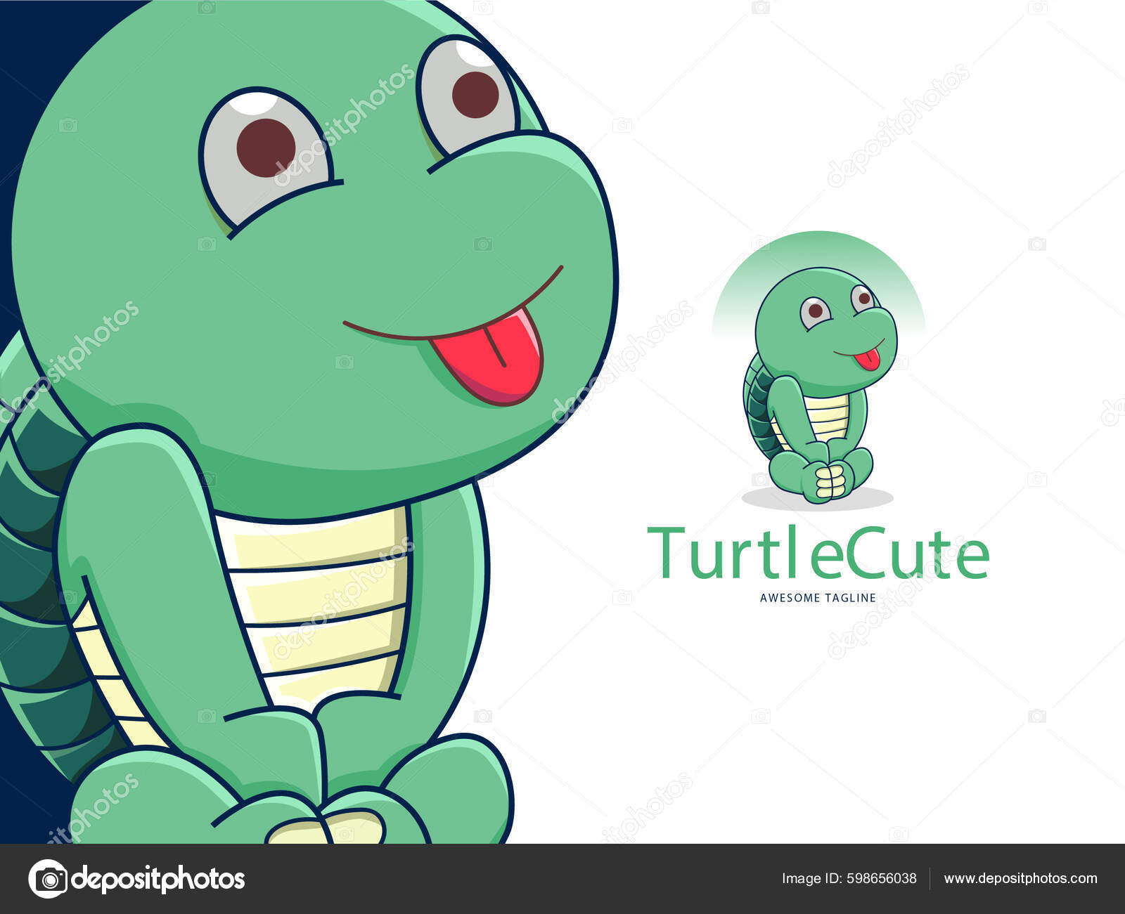 Shy Turtle Clipart