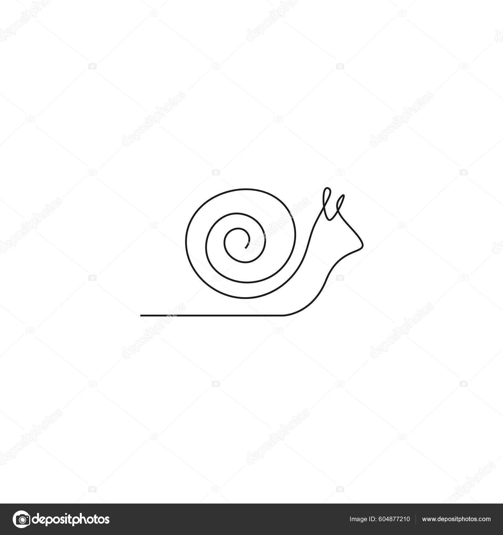 Snail Line Art Design Template Stock Vector by ©wirestock_creators ...