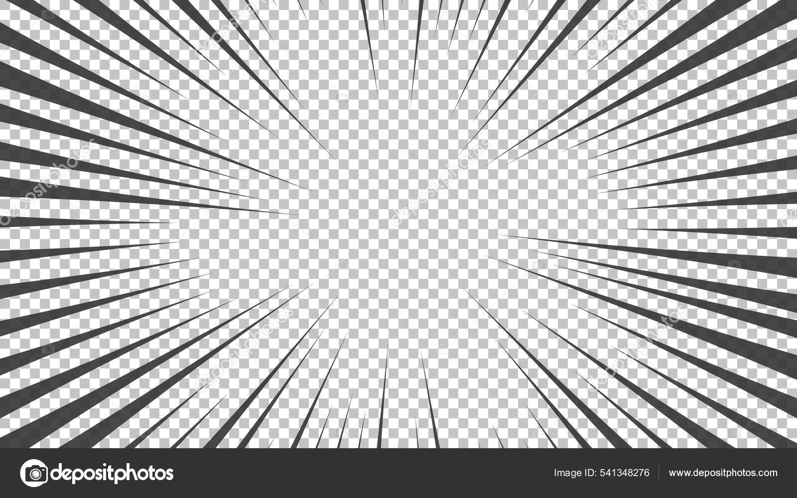 Comic Book Page Black Lines Isolated Transparent Background Template ...