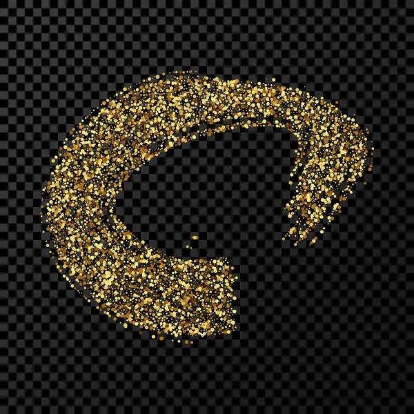 Gold Grunge Brush Stroke Circle Form Painted Ink Circle Ink Stock ...