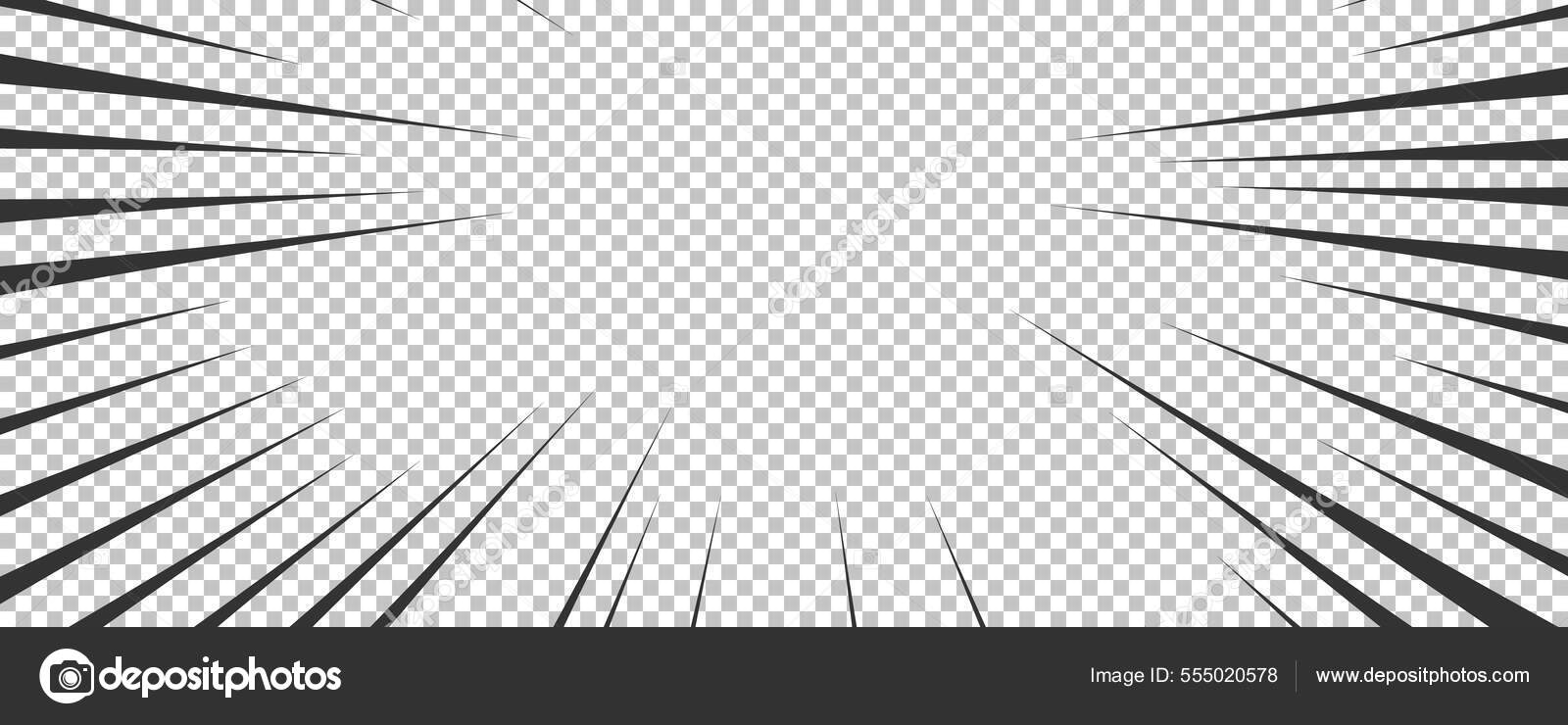 Comic Book Page Black Lines Isolated Transparent Background Template ...