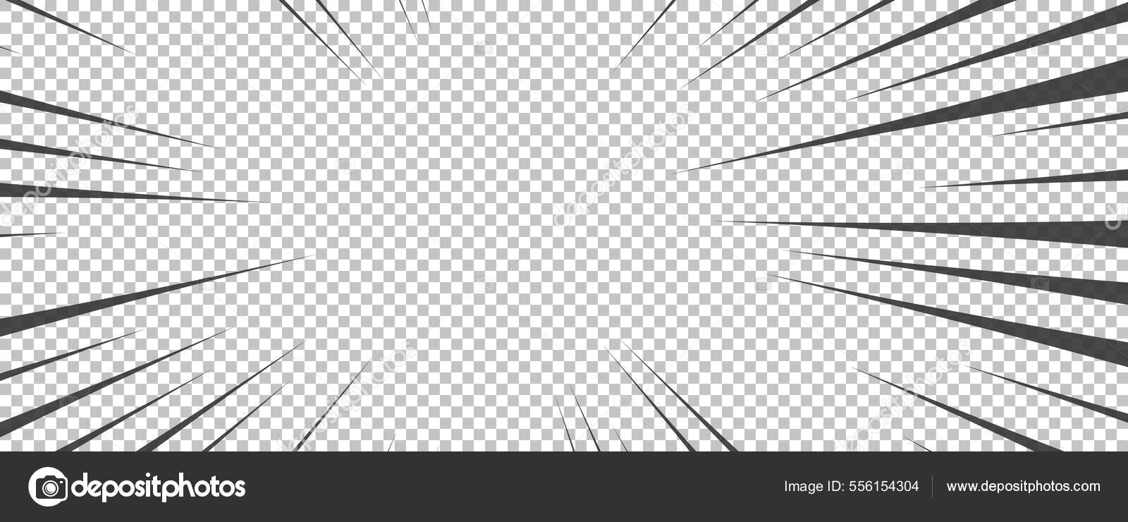 Comic Book Page Black Lines Isolated Transparent Background Template ...