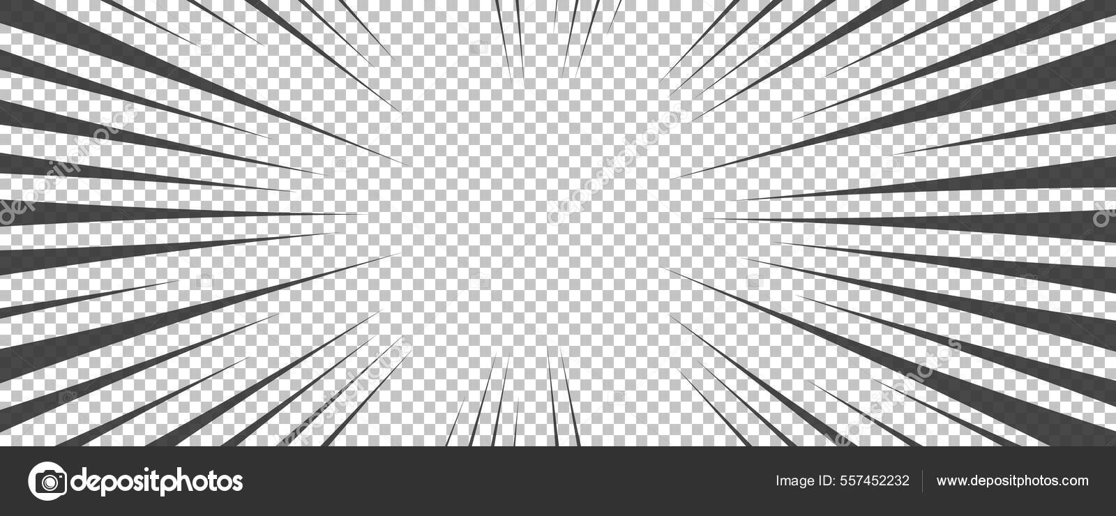 Comic Book Page Black Lines Isolated Transparent Background Template ...