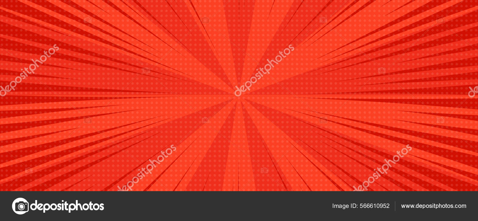 Red Comic Book Page Background Pop Art Style Empty Space Stock Vector ...