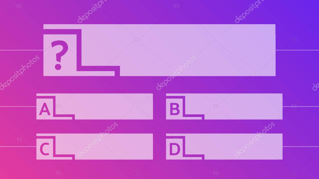 Multiple Choice Quiz Template Question Answers Template Form Gradient ...