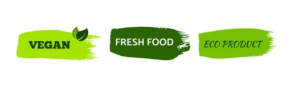 Green Natural Bio Labels Big Set Green Organic Bio Eco Stock Vector by ...