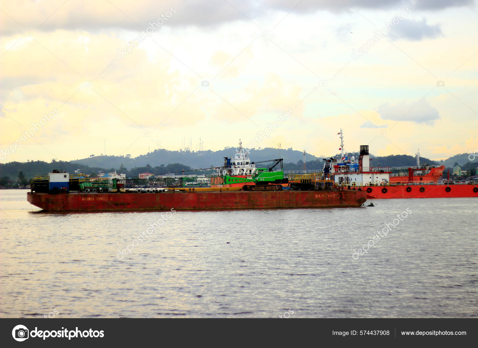 Samarinda Indonesia May 2022 View Mahakam River Very Wide Access ...