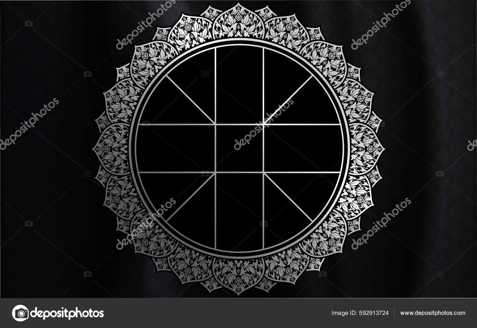 Thai Astrology Wheel Chart Symbol Thai Astrology Color Background Stock ...