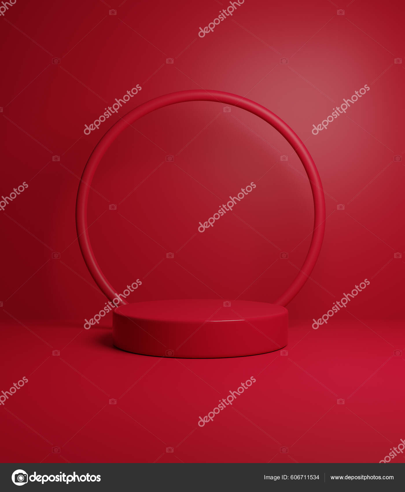 Podium Display Red Product Background Stage Pedestal Showcase — Stock ...
