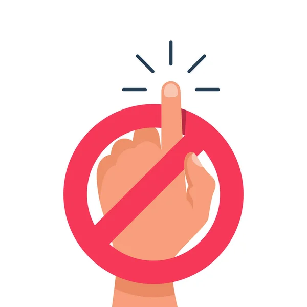Do not touch icon. Finger hand and red prohibition sign Stock Vector by ...