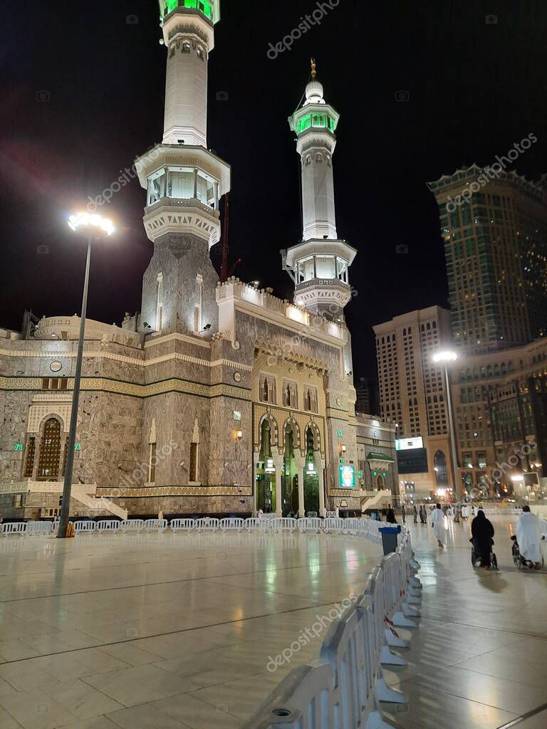 Hermosa vista de Masjid Al Haram, La Meca, Masjid al-Haram, también conocida como la Gran ...