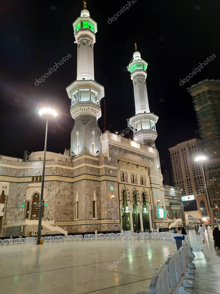 Hermosa vista de Masjid Al Haram, La Meca, Masjid al-Haram, también conocida como la Gran ...