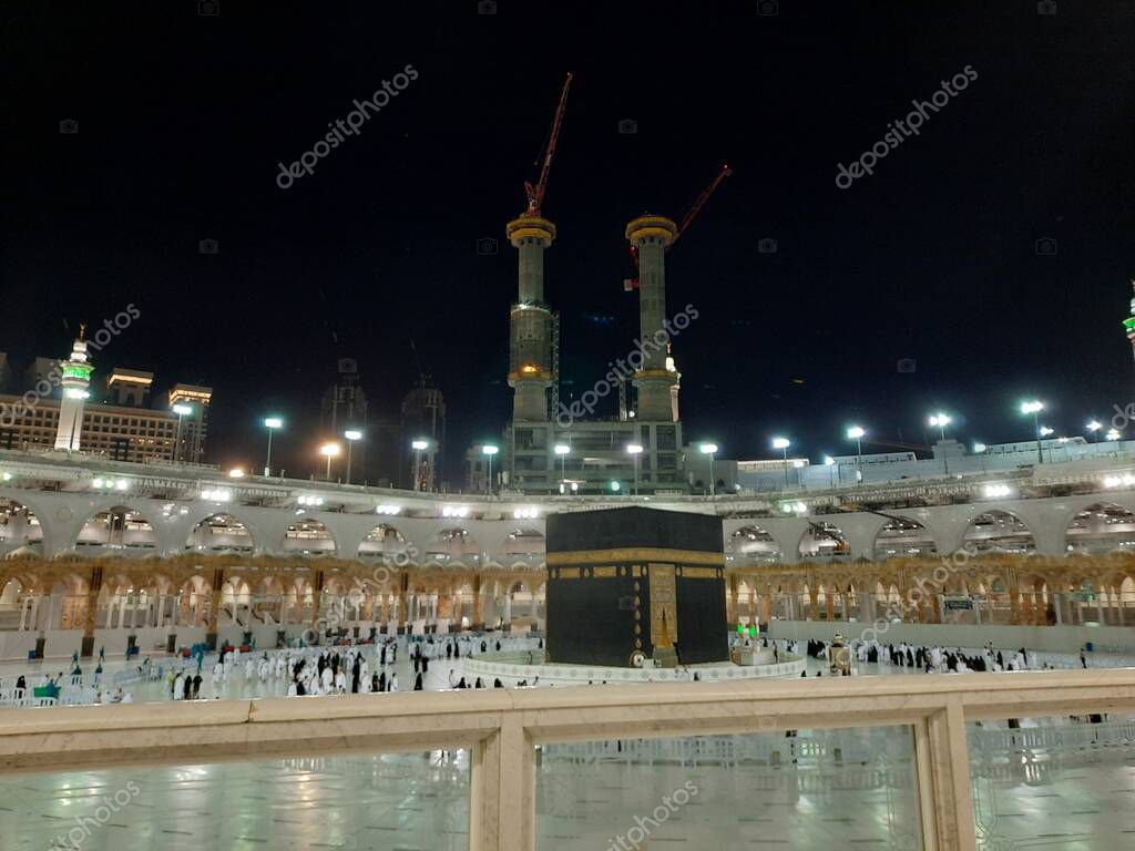 Hermosa vista de Masjid Al Haram, La Meca, Masjid al-Haram, también conocida como la Gran ...