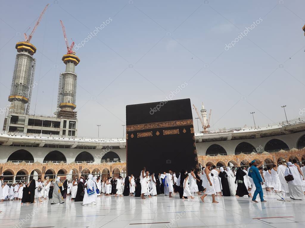 Hermosa vista de Masjid Al Haram, La Meca, Masjid al-Haram, también conocida como la Gran ...