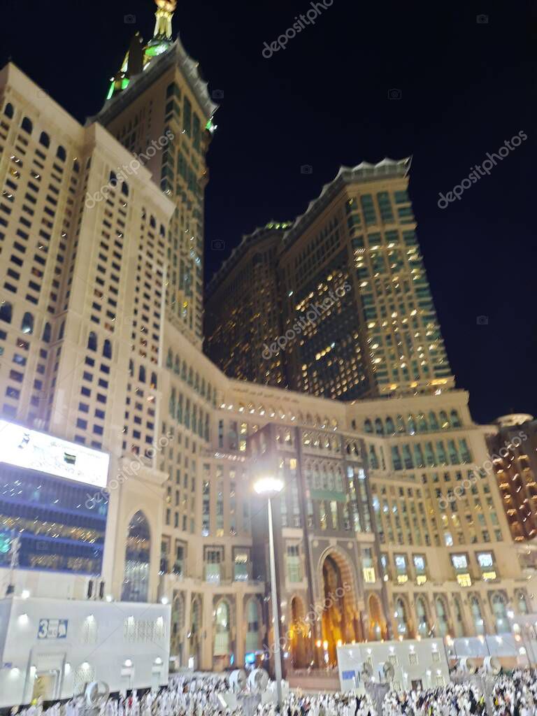 Hermosa vista de Masjid Al Haram, La Meca, Masjid al-Haram, también conocida como la Gran ...