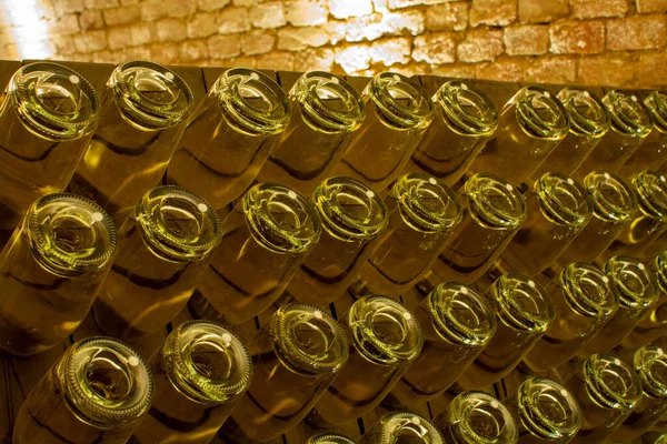 Sparkling White Rose Wine Production Traditional Methods Underground ...