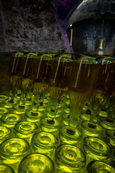 Sparkling White Rose Wine Production Traditional Methods Underground ...