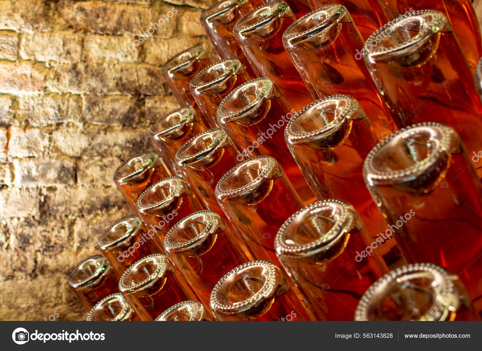 Sparkling Dry Rose Wine Production Traditional Method Underground ...