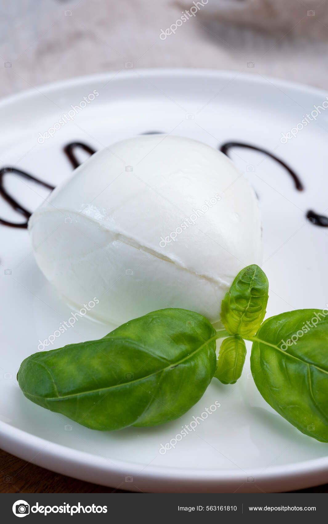 Tasing Fresh Italian Cheese Mozzarella Buffalo Balsamic Vinegar Modena ...