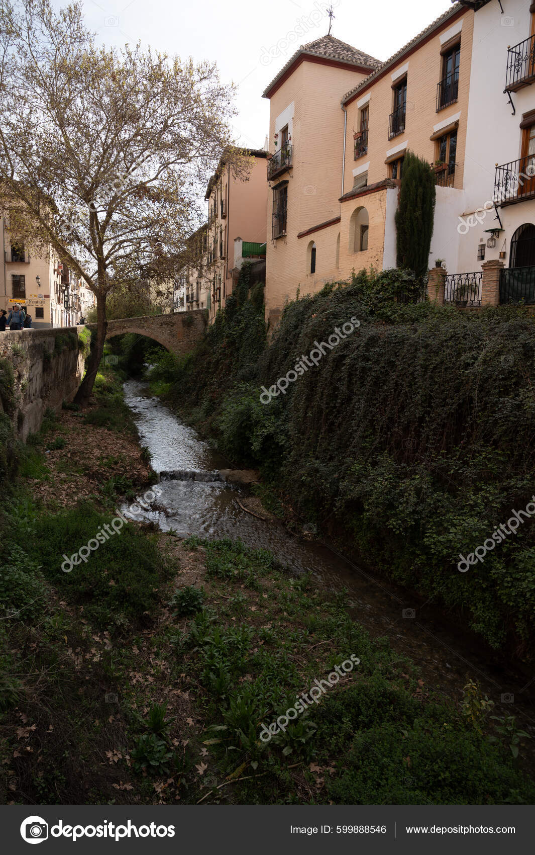 Walking Old Central Part World Heritage City Granada Andalusia Spain ...