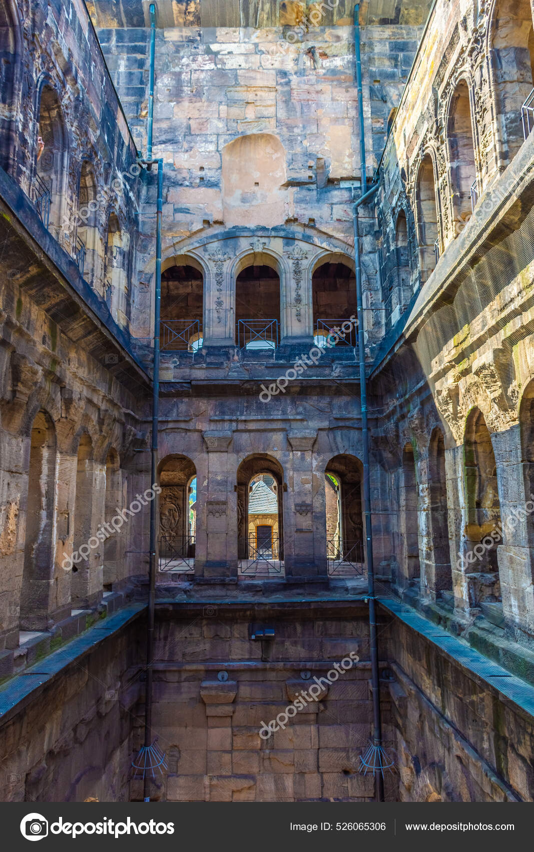 Courtyard Porta Nigra Roman Monument Trier Germany — Stock Photo ...