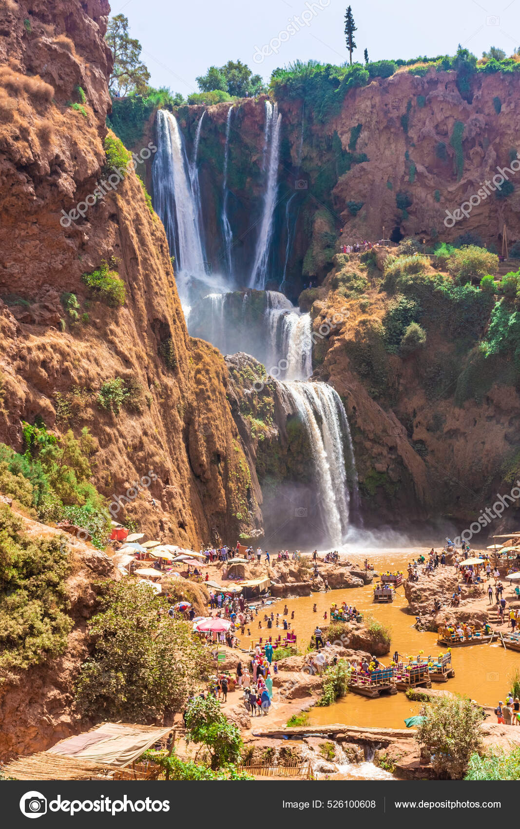 Ouzoud Waterfalls Highest Waterfall North Africa — Stock Photo ...