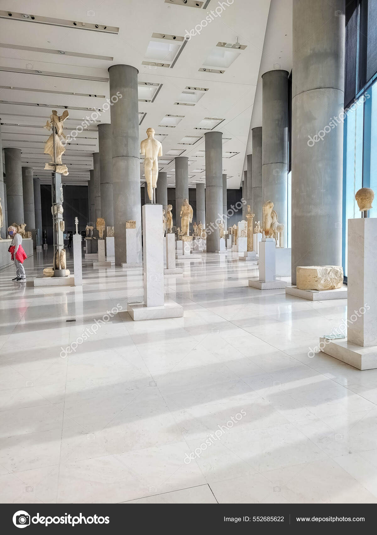 Athens Greece December 2021 Interior Modern Acropolis Museum Ancient ...