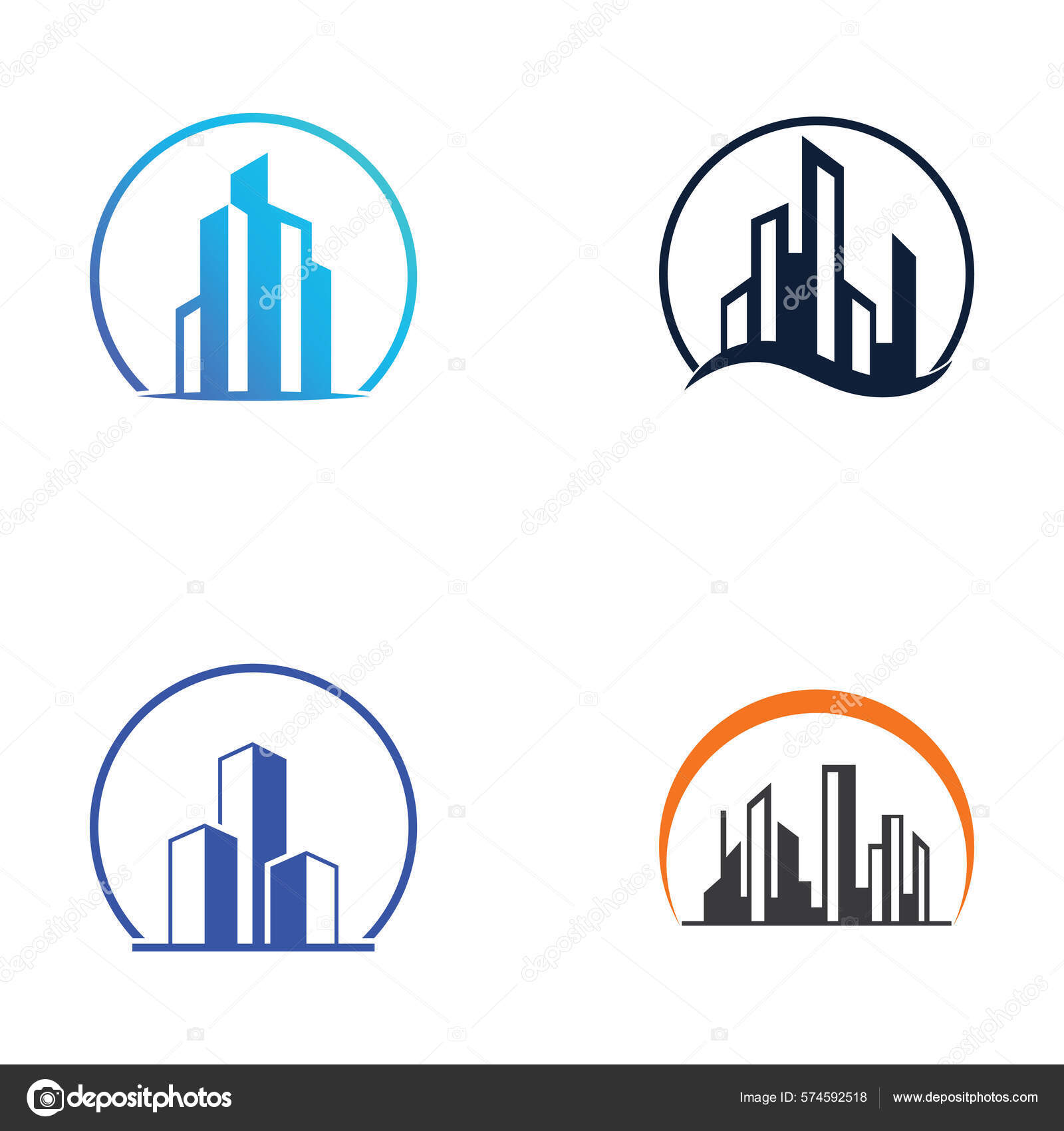 Skyline Ciudad Icono Símbolo Vector de stock por ©ramacandra9399@gmail ...