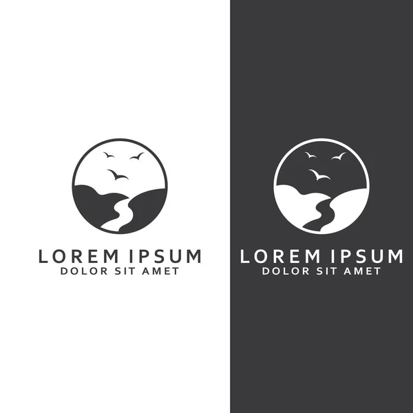 Logos de ríos, arroyos, riberas y arroyos. Logotipo del río con ...